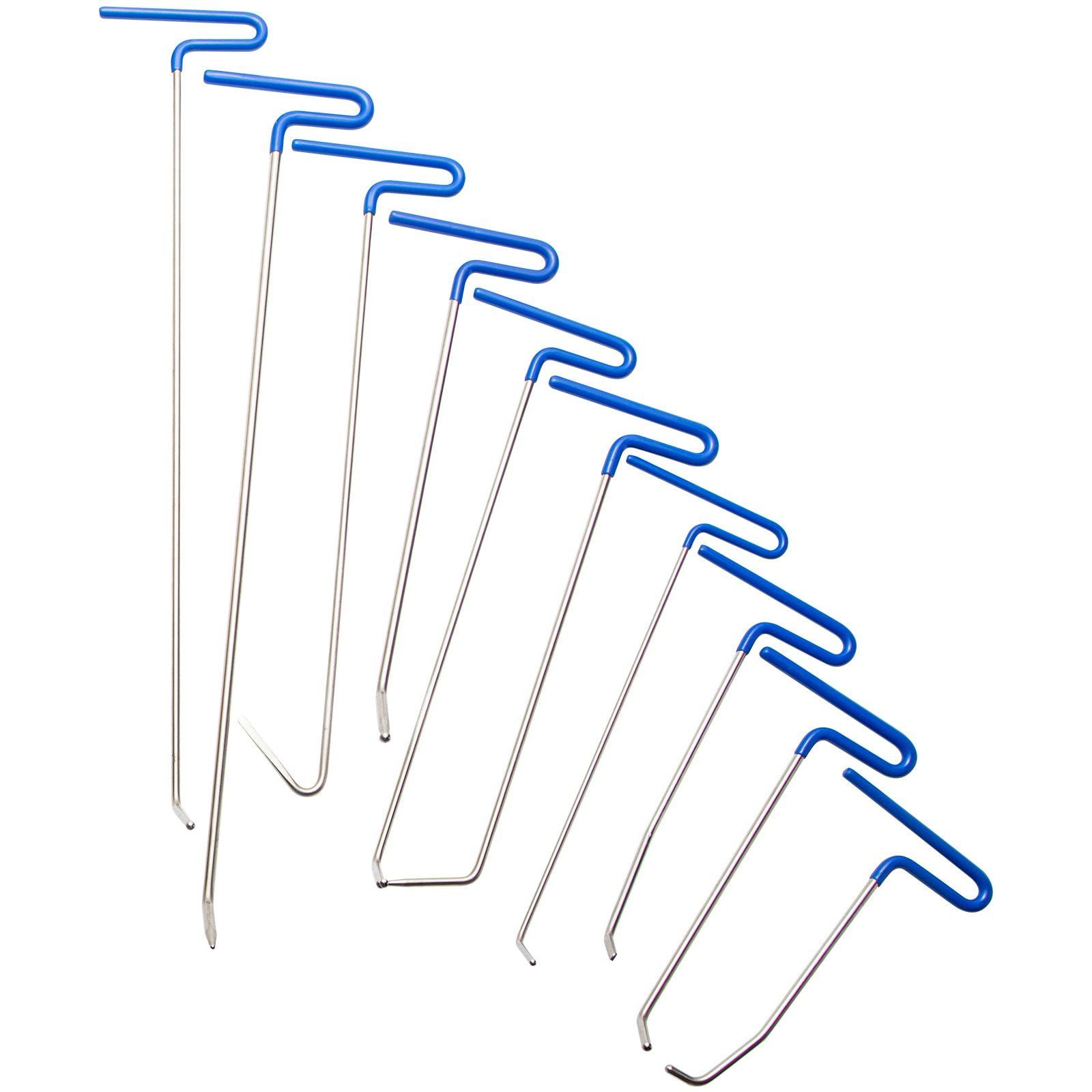 20-Piece Paintless Dent Repair Kit - Stainless Steel Rods & Whale Tail ...