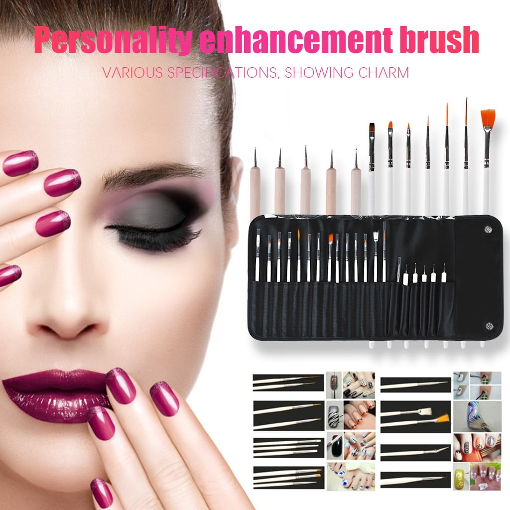 Kit with 20 Tools for Painting Design and Manicure - Walmart.com