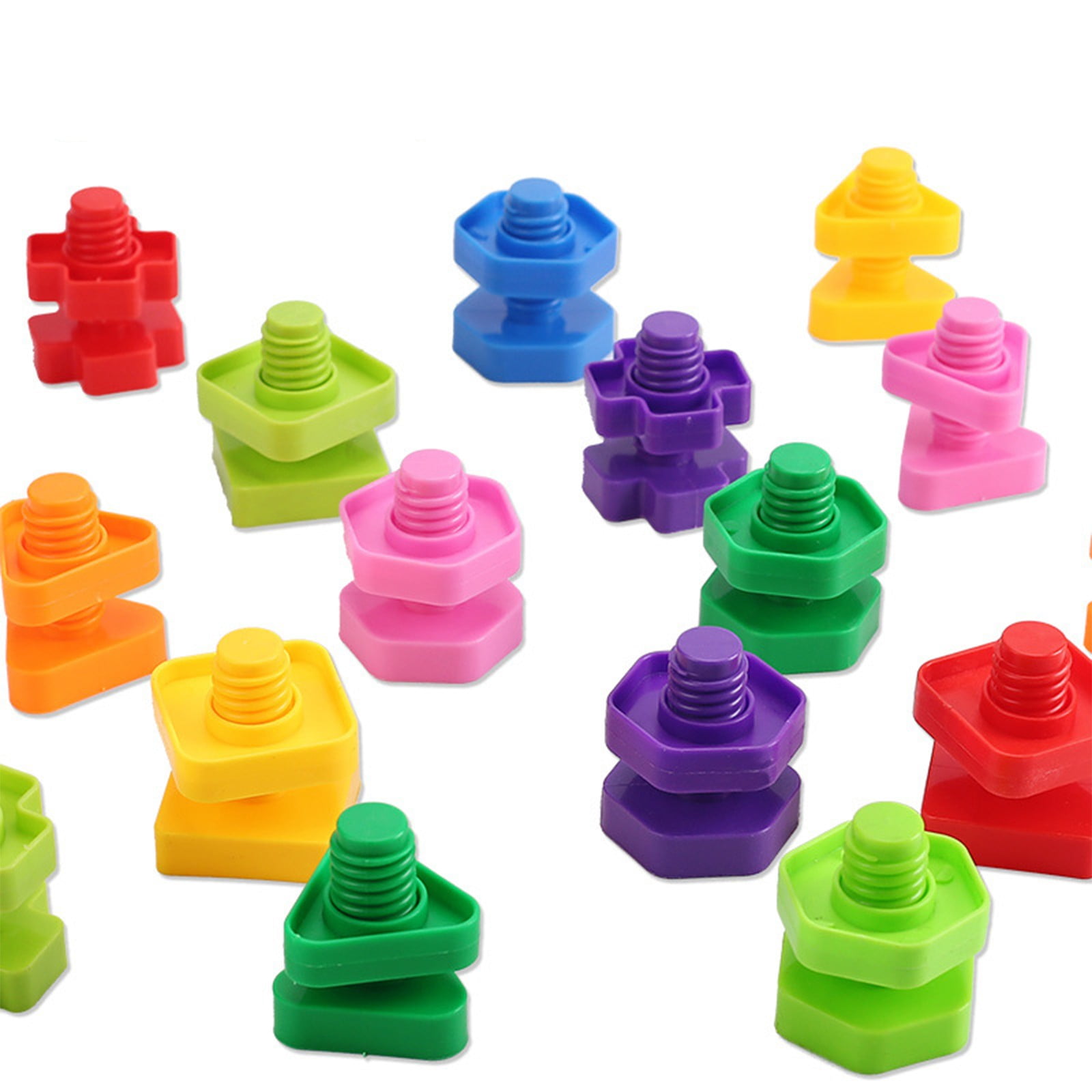 20-Piece Screw and Nut Building Set, Educational Assembly and ...