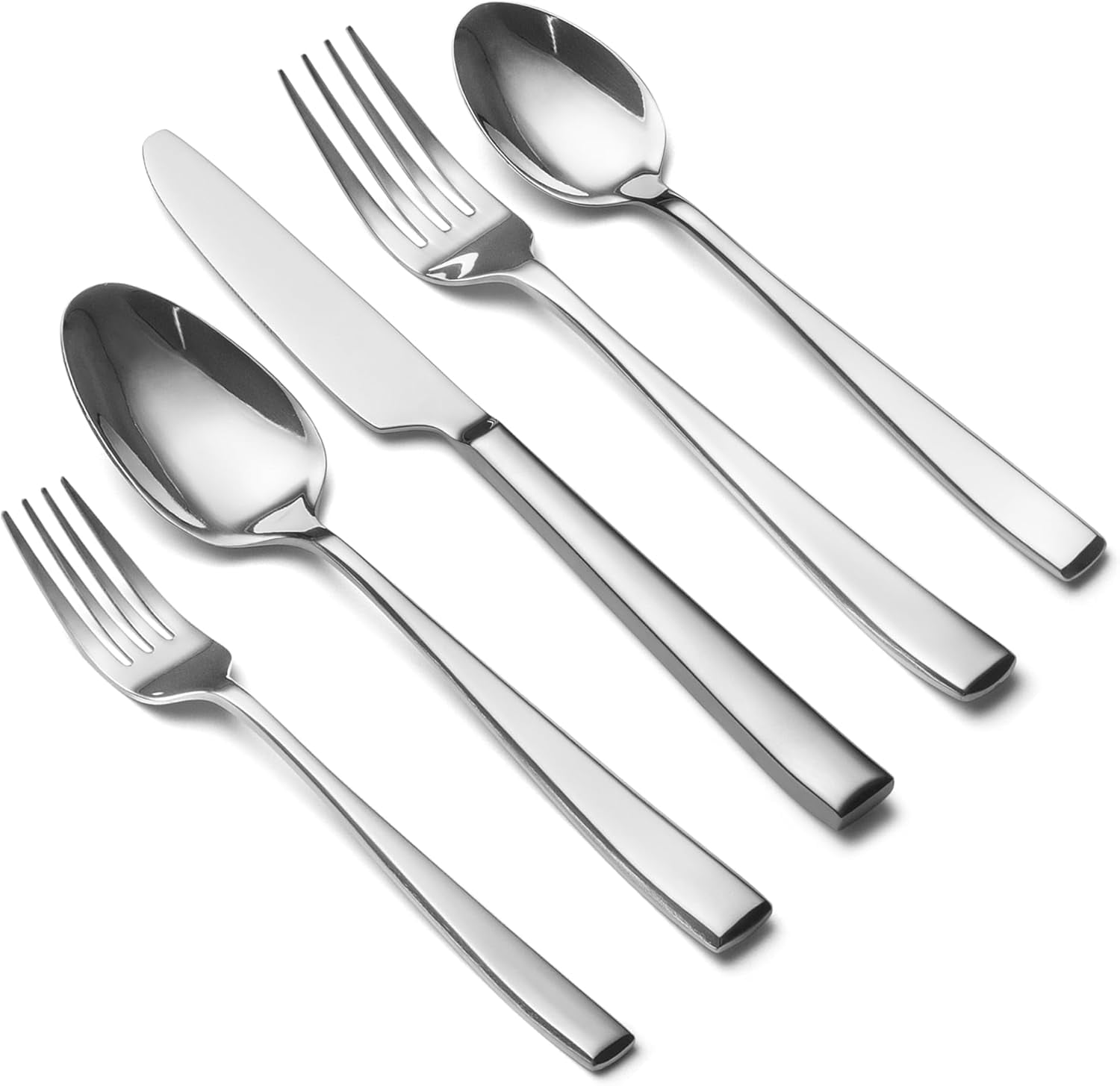 20 Piece Silverware Set for 4, EIUBUIE Premium Stainless Steel Cutlery ...