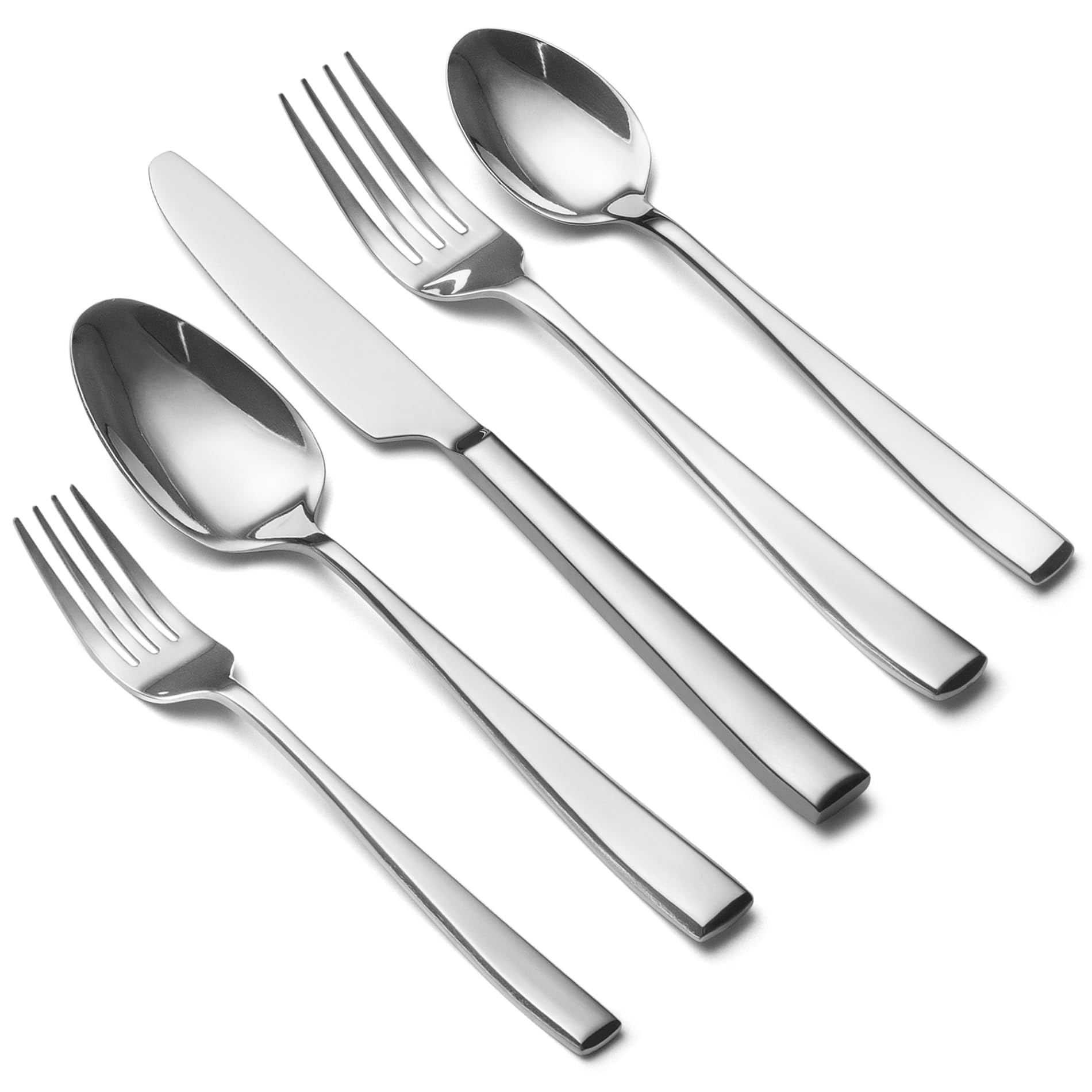 20 Piece Silverware Set for 4, EIUBUIE Premium Stainless Steel Cutlery ...