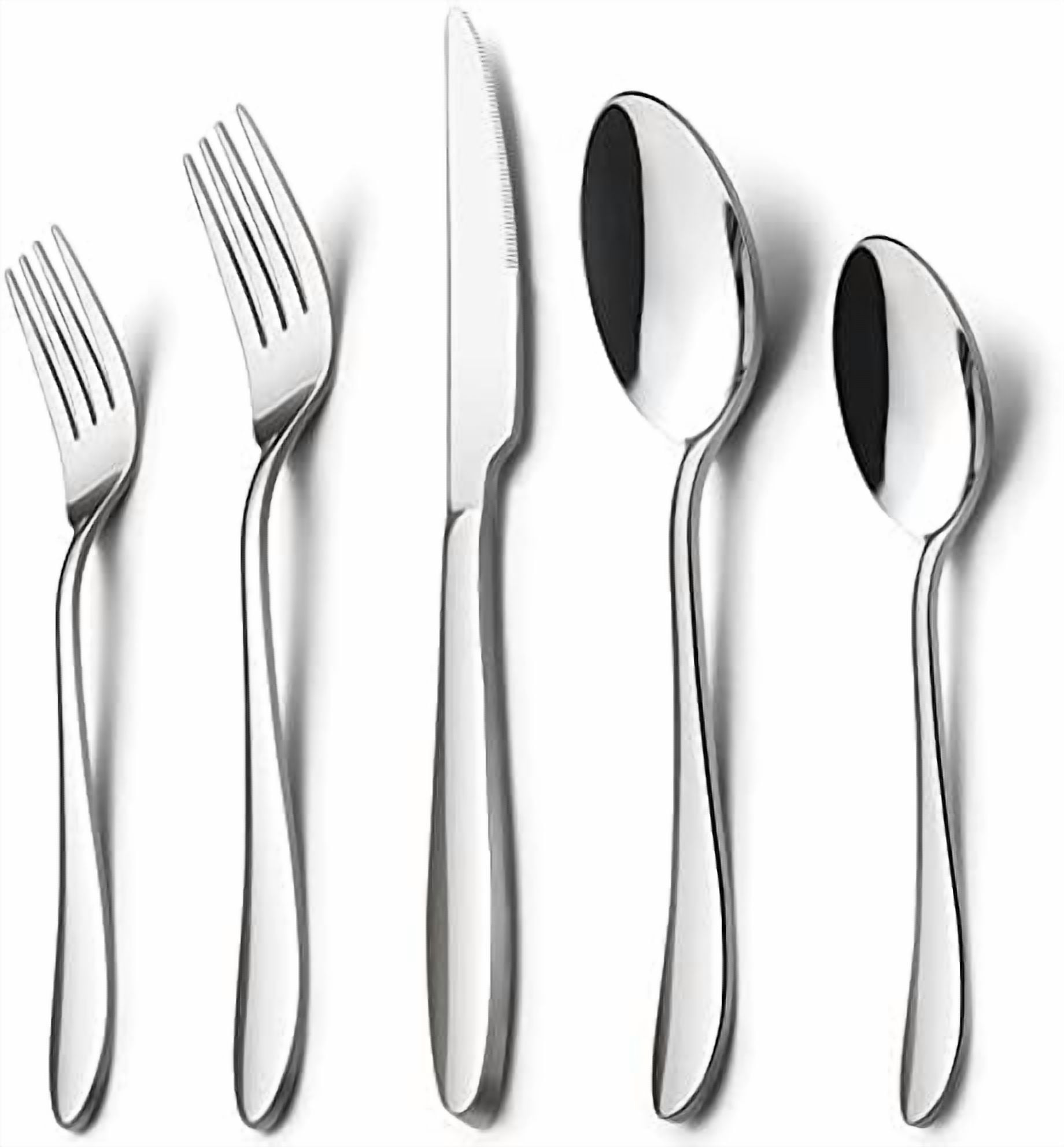 20-Piece Silverware Set for 4, Stainless Steel Flatware Cutlery Set for ...