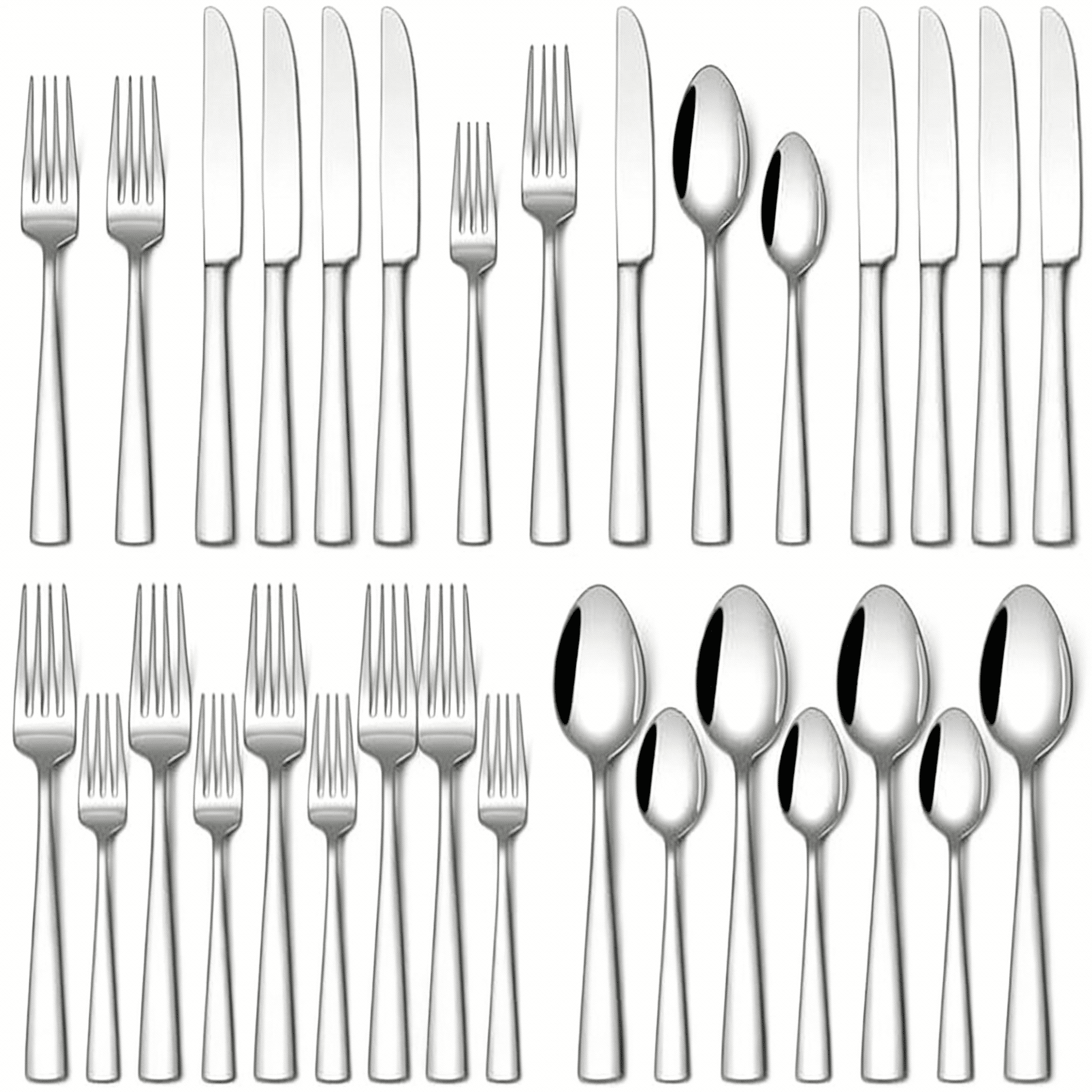 20 Piece Silverware Set, Food-Grade Stainless Steel Flatware Sets for 4 ...