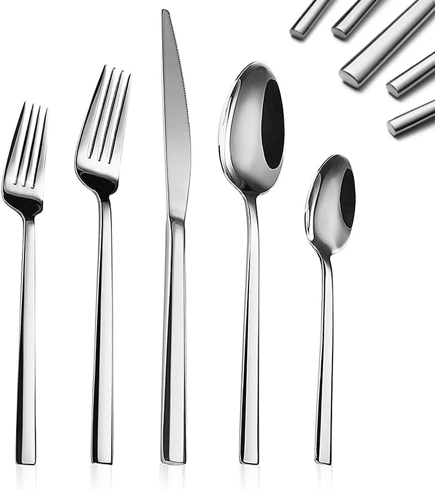 20-Piece Silverware Set Stainless Steel Flatware Set | Mirror Polished ...