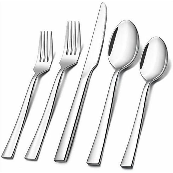 20-Piece Silverware Set, Stainless Steel Flatware Set Service for 4 ...