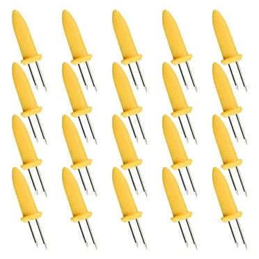 Mr Bar-B-Q Corn On The Cob Serving Set Four Boats Eight Skewers Plastic ...