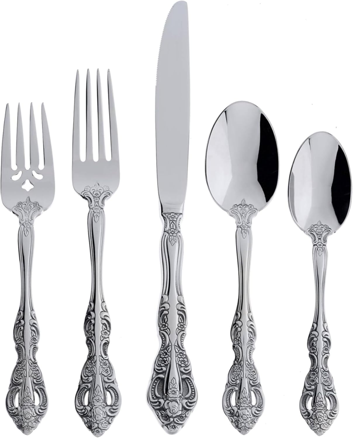 20-Piece Stainless Steel Flatware Set, Service for 4, Durable Everyday ...