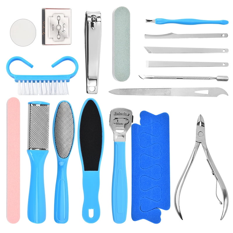 20 Piece Stainless Steel Foot Care Tool Set for Pedicure and Beauty ...