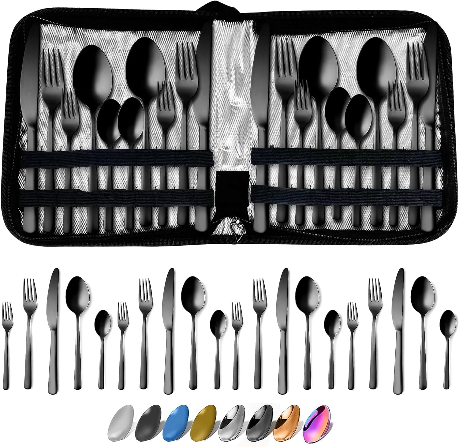 20-Piece Stainless Steel Kitchen Flatware Sets - Cutlery for Home and ...