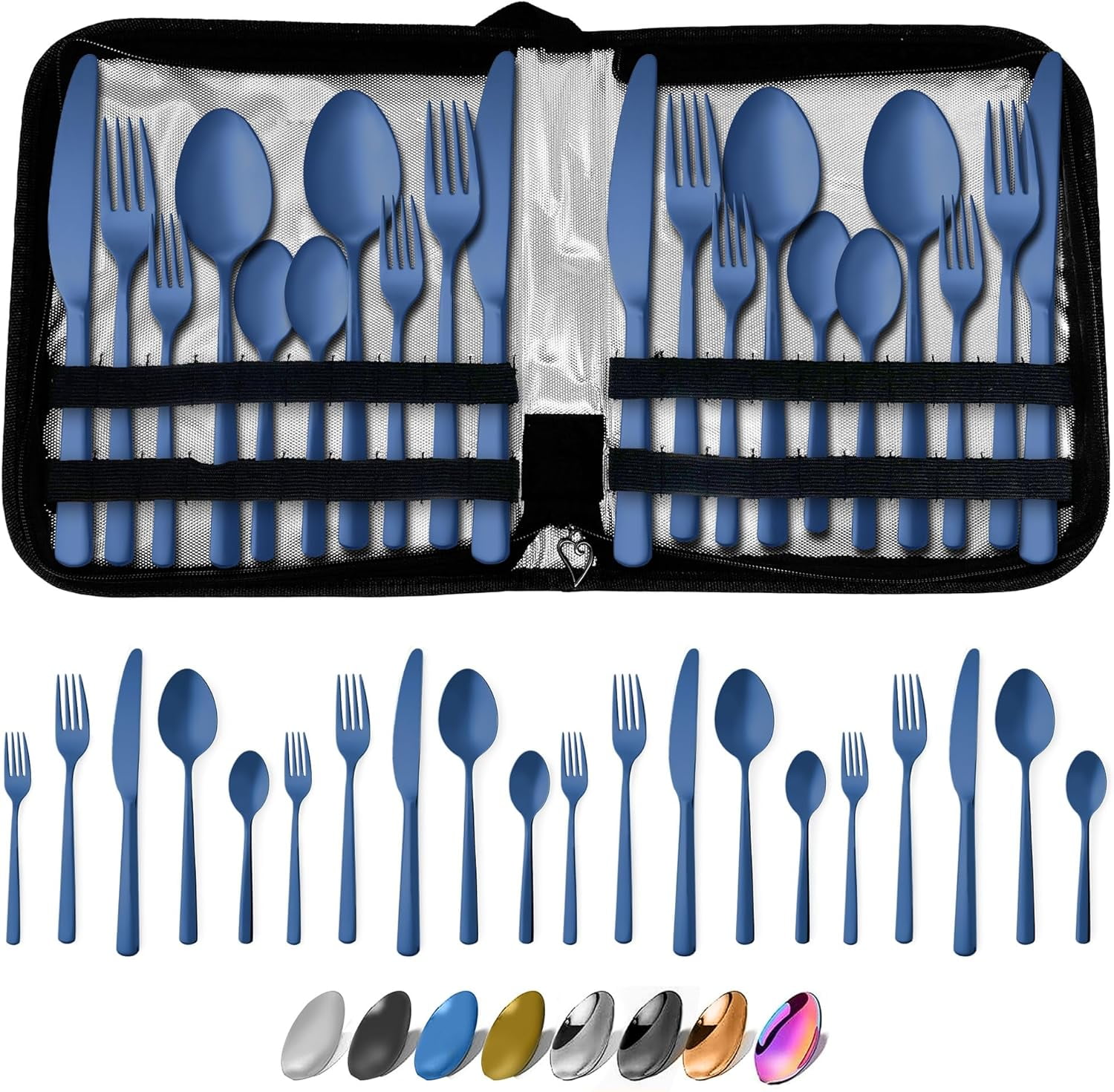 20-Piece Stainless Steel Kitchen Flatware Sets - Cutlery for Home and ...