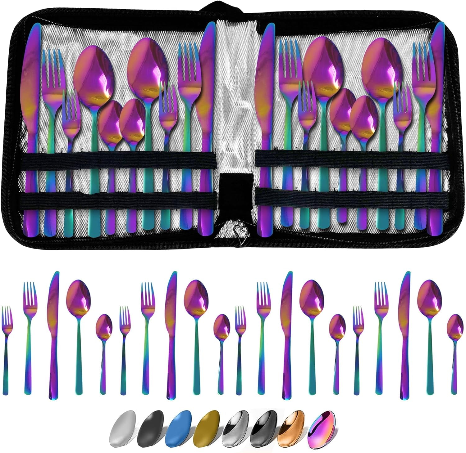 20-Piece Stainless Steel Kitchen Flatware Sets - Cutlery for Home and ...
