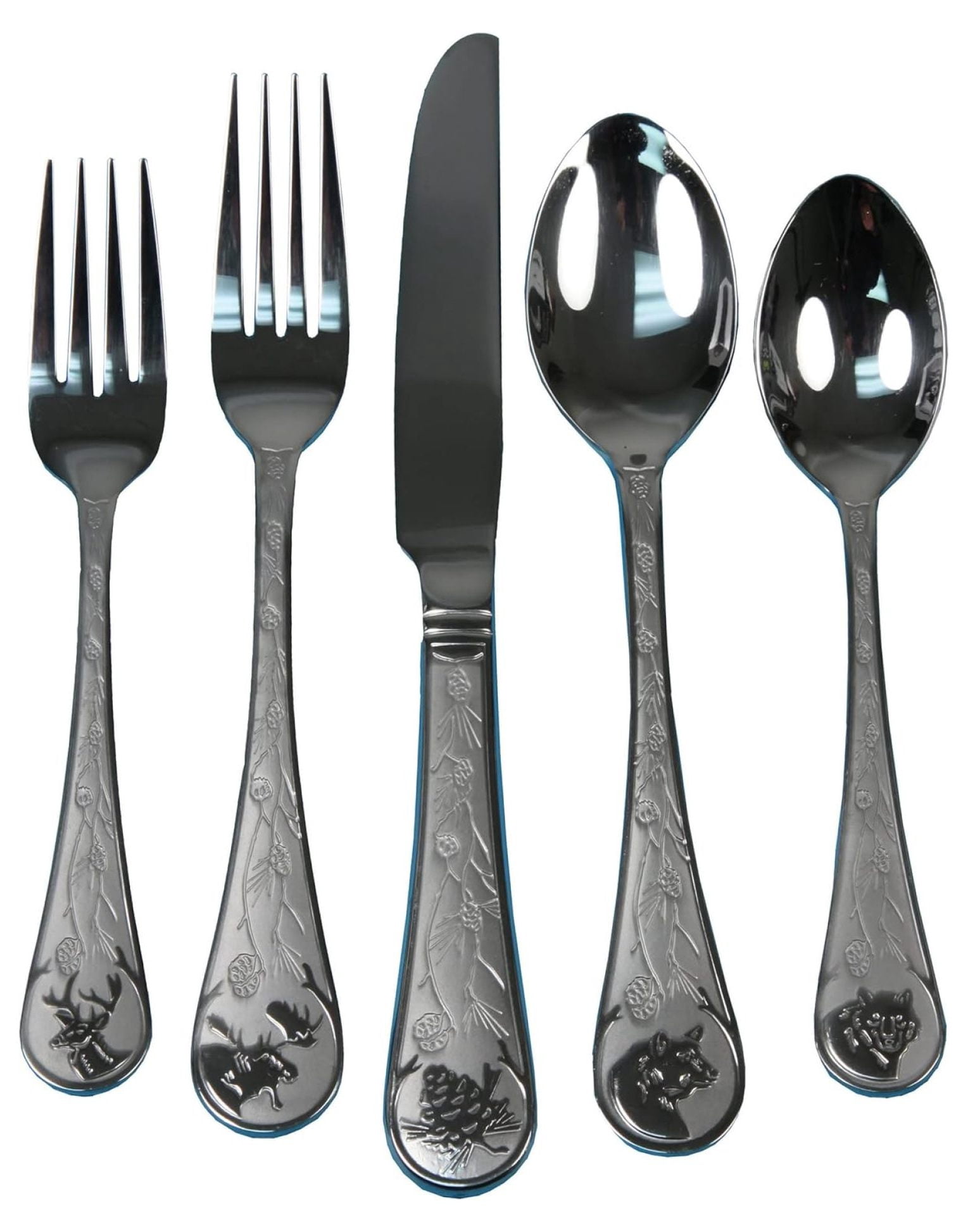20-Piece Stainless Steel Silverware Set for 4-4 Dinner Forks, 4 Knives ...