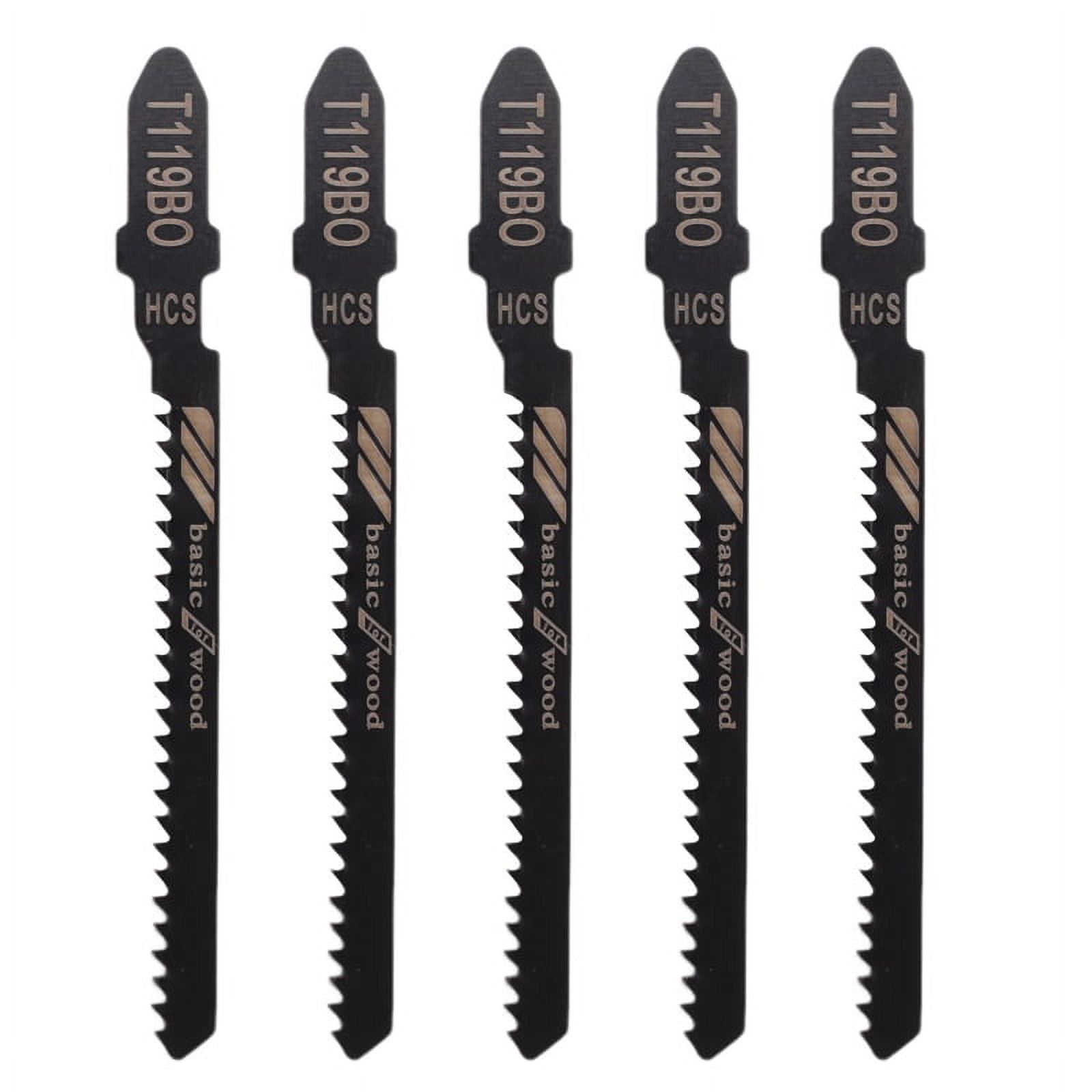 20-Piece T119BO 12 TPI Assorted T-Shank Scrolling Jig Saw Blades Set ...