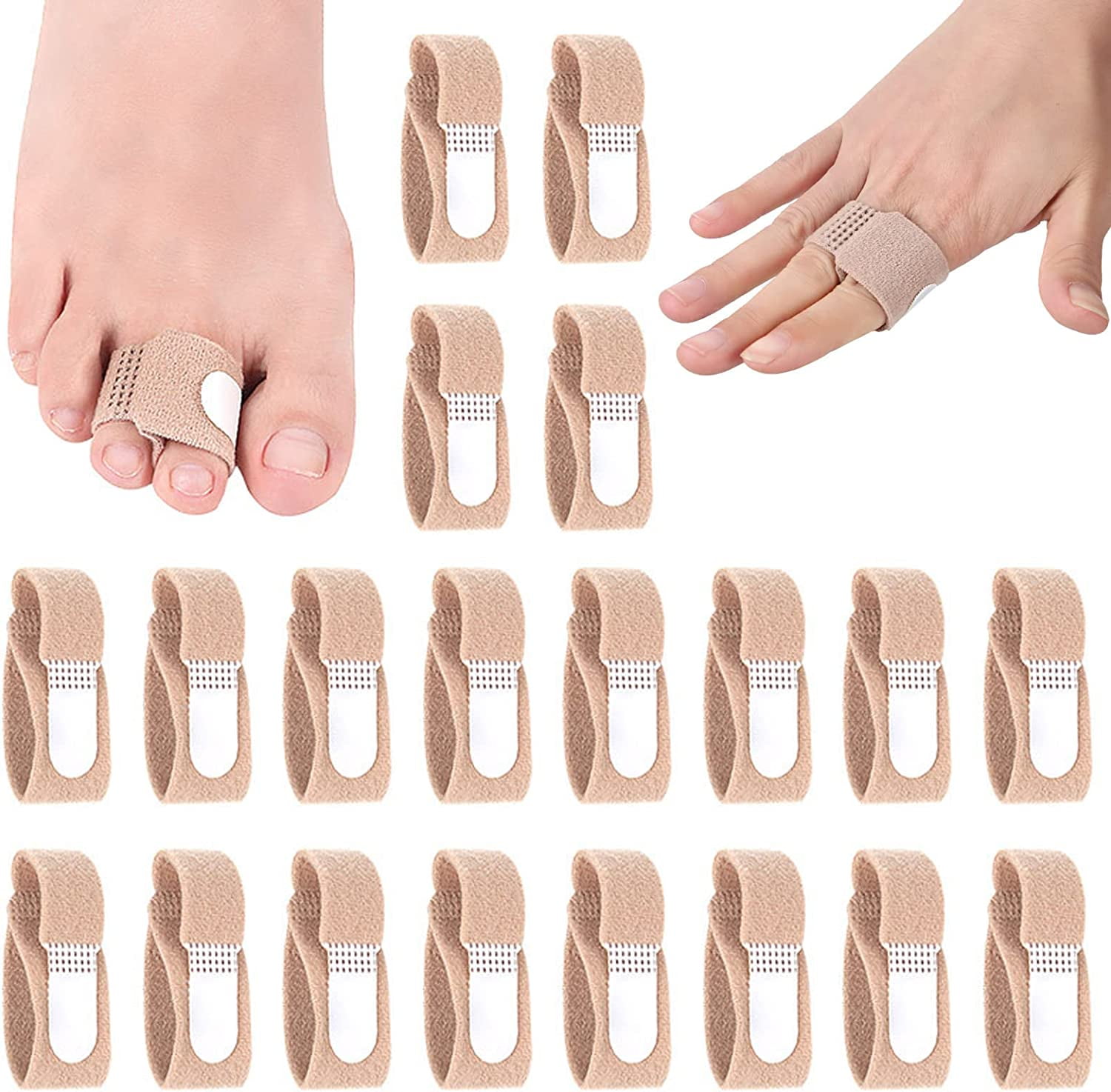 20 Piece Toe Guard Hammer Toe Correctors, Finger Bandage Rails Toe ...