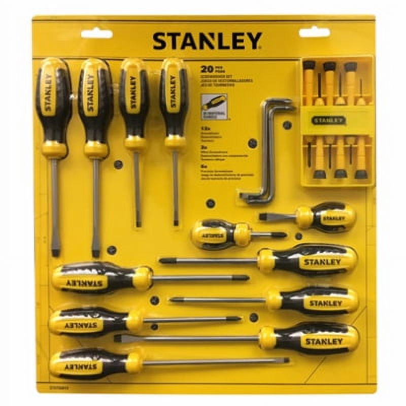 20 Piece Versatile Screwdriver Set Color Coded Handle Ergonomically De ...