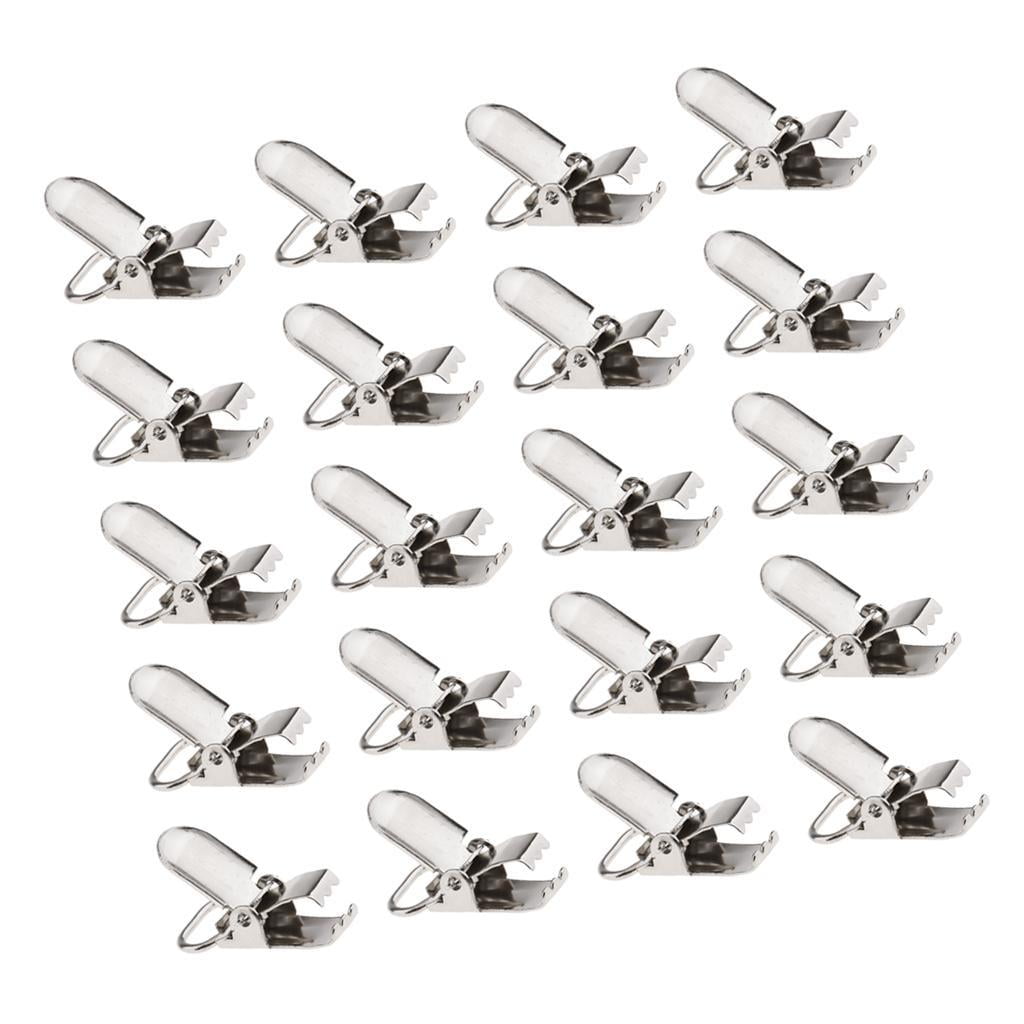 20 Pieces 1'' Metal Suspender Clips Webbing Strap Holder Craft Hooks ...
