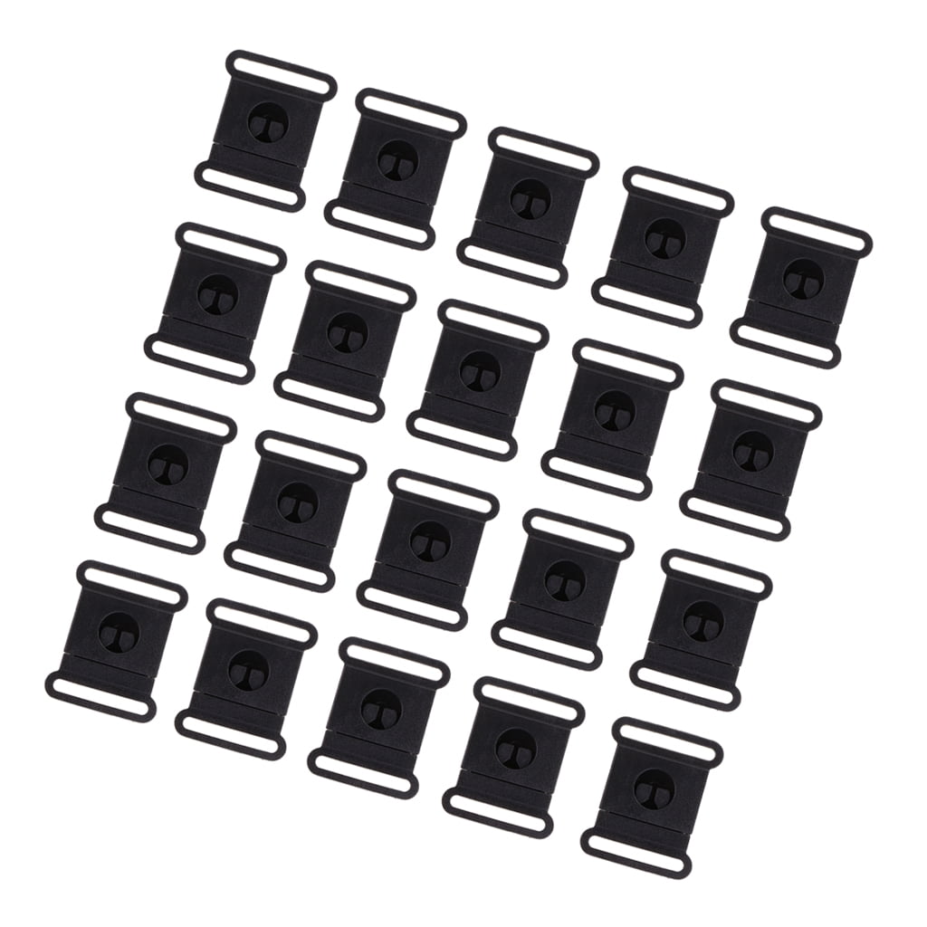 20 Pieces 15/20/25mm Black Side Release Buckles Clasps for Webbing 15mm ...