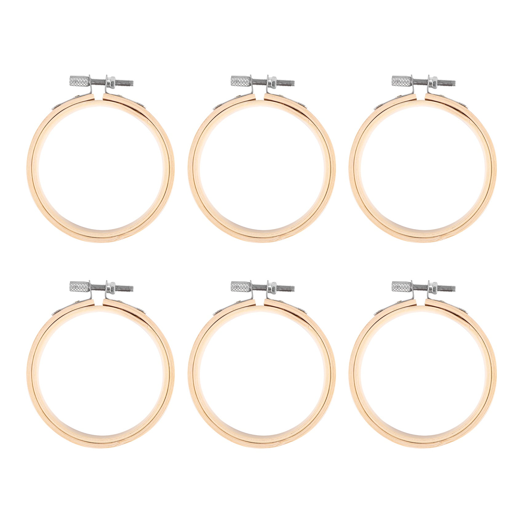 20 Pieces 3 Inch Bamboo Embroidery Hoops Round Wooden Circle Hoop Round ...