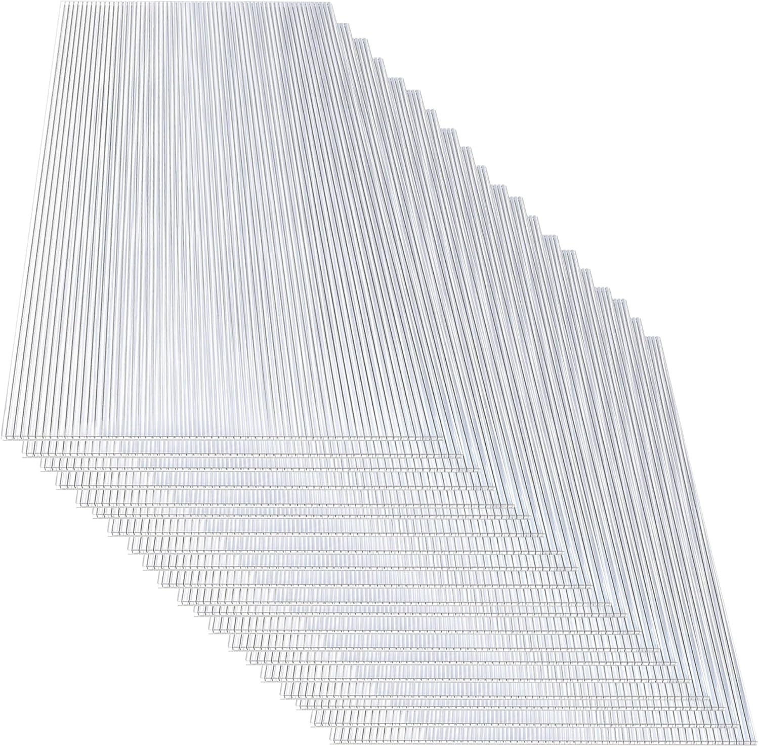 20 Pieces 4.4' x 2' x 0.15'' Polycarbonate Greenhouse Panels Twin-Wall ...