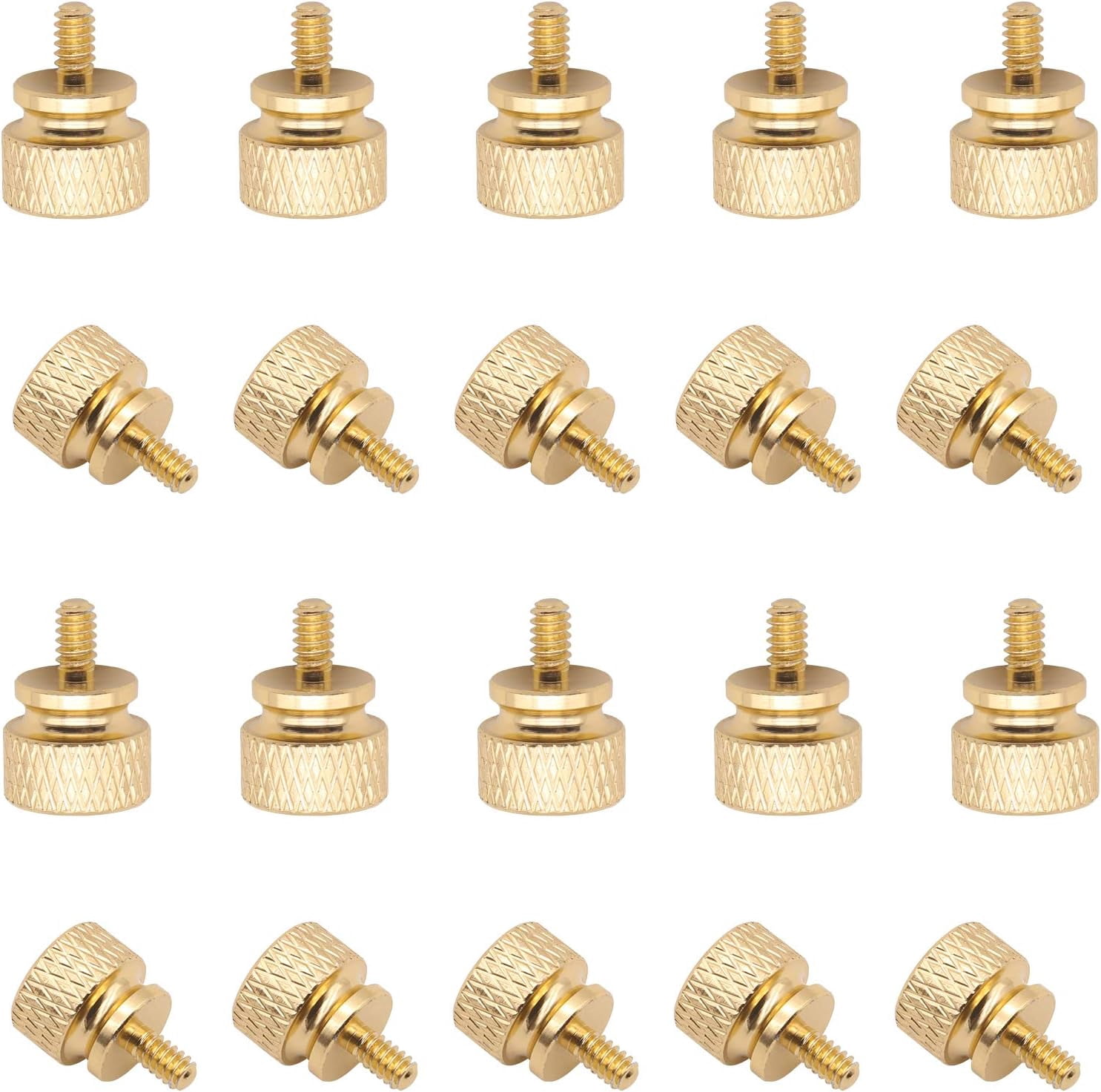 20 Pieces 6#-32 Computer Case Screws, Anodized Aluminum Thumbscrews ...