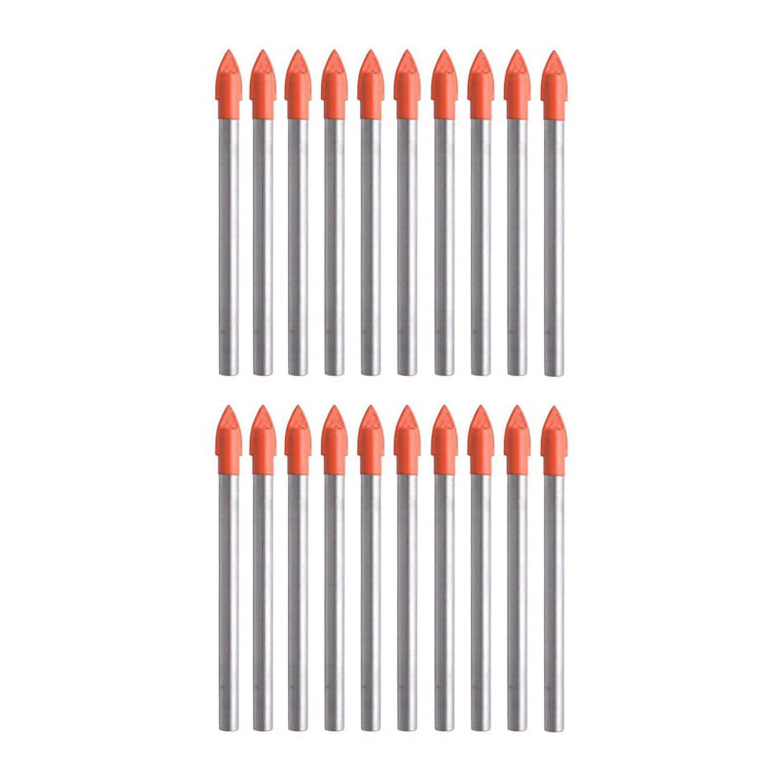 20 Pieces 6MM Glass and Tile Drill Bits Set Carbide Drilling Tool ...