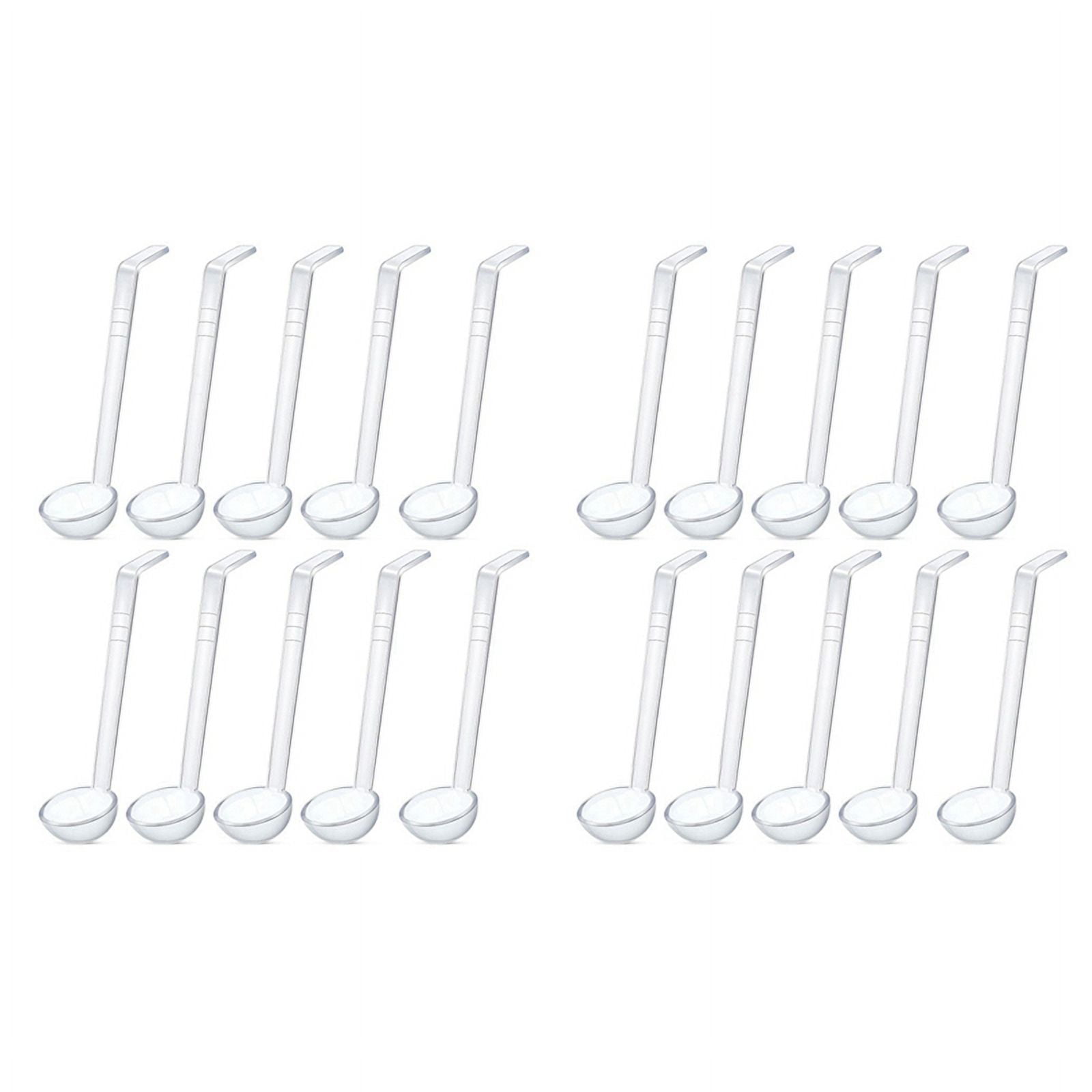 20 Pieces 7.8Inch 1Oz Clear Small Ladle Mini for Sauce Long Handle ...