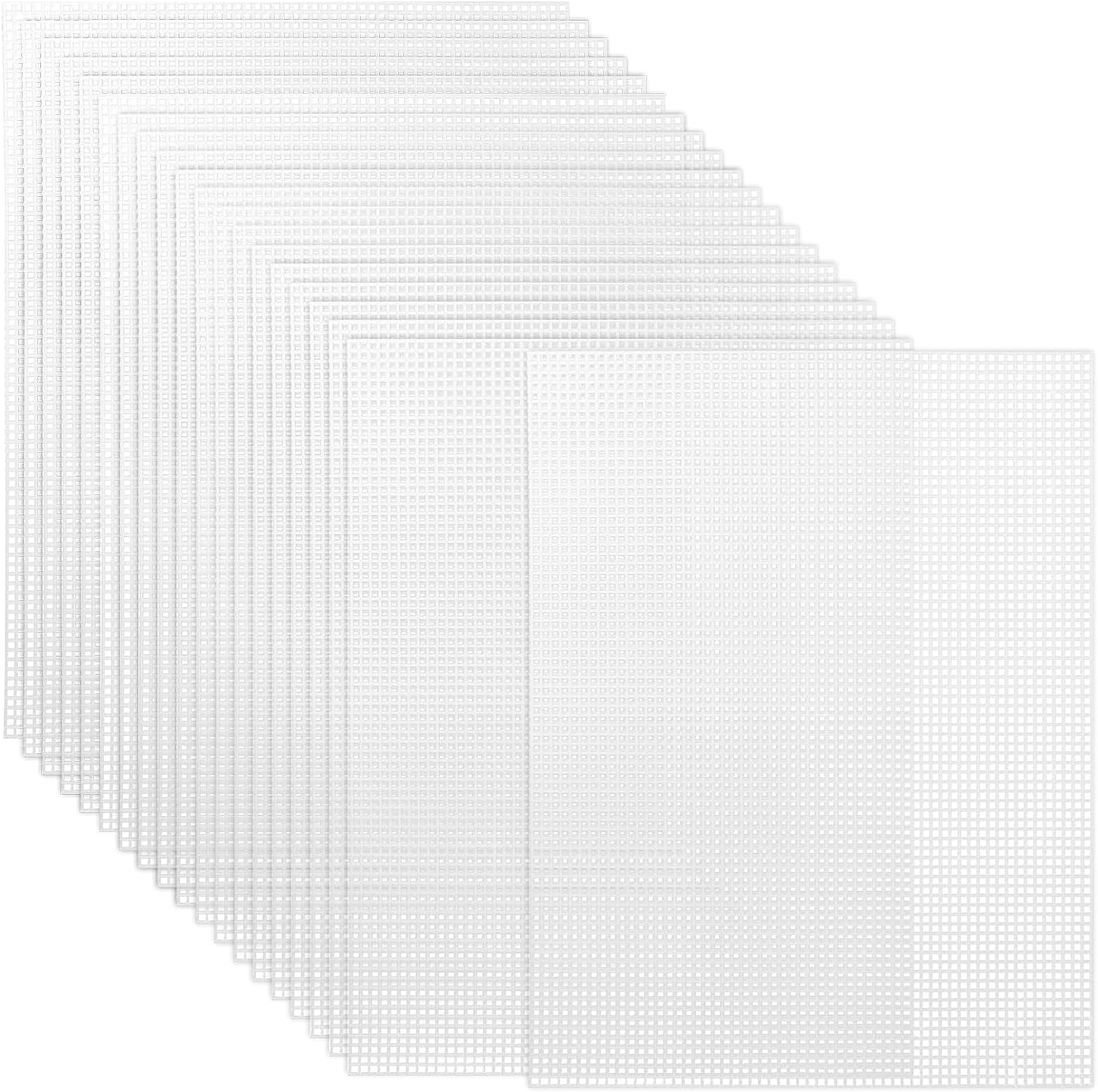 20 Pieces 7 Count Plastic Canvas Plastic Mesh Canvas Sheets, Eye Mesh ...