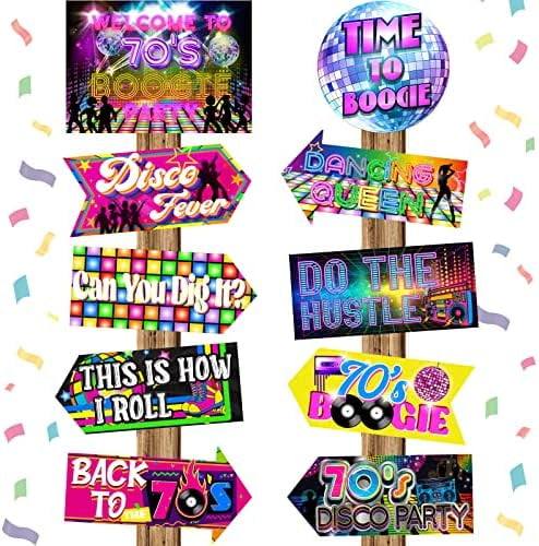 20 Pieces 70s Party Sign Disco Party Decorations Funny Disco Decor ...