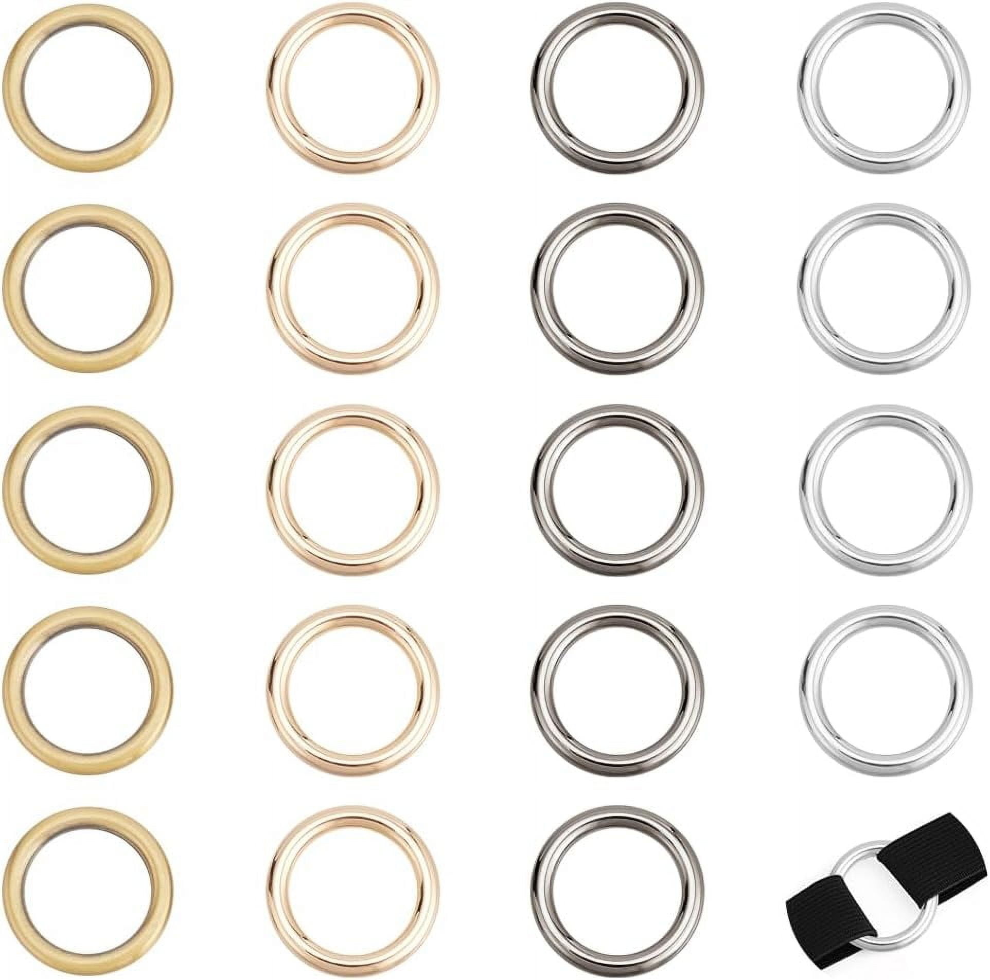 20 Pieces Alloy Round Rings 0.98 Inch Purse Strap Loop Rings Multi ...