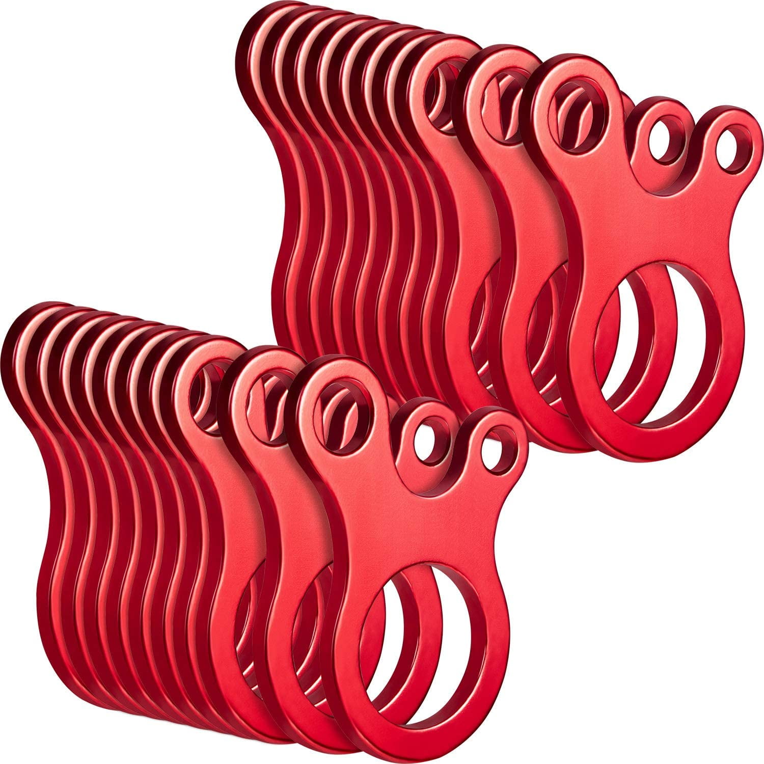 20 Pieces Aluminum Alloy Guyline Cord Adjuster Tent Tensioners Rope ...