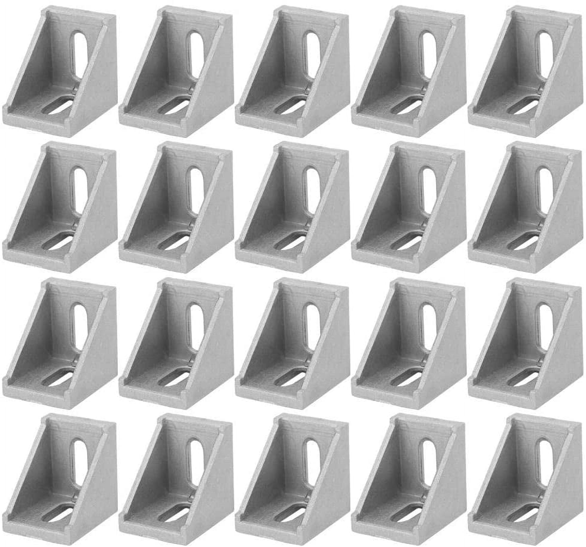 20 Pieces Aluminum Corner Bracket, Aluminum Profile Corner Bracket, 2 ...
