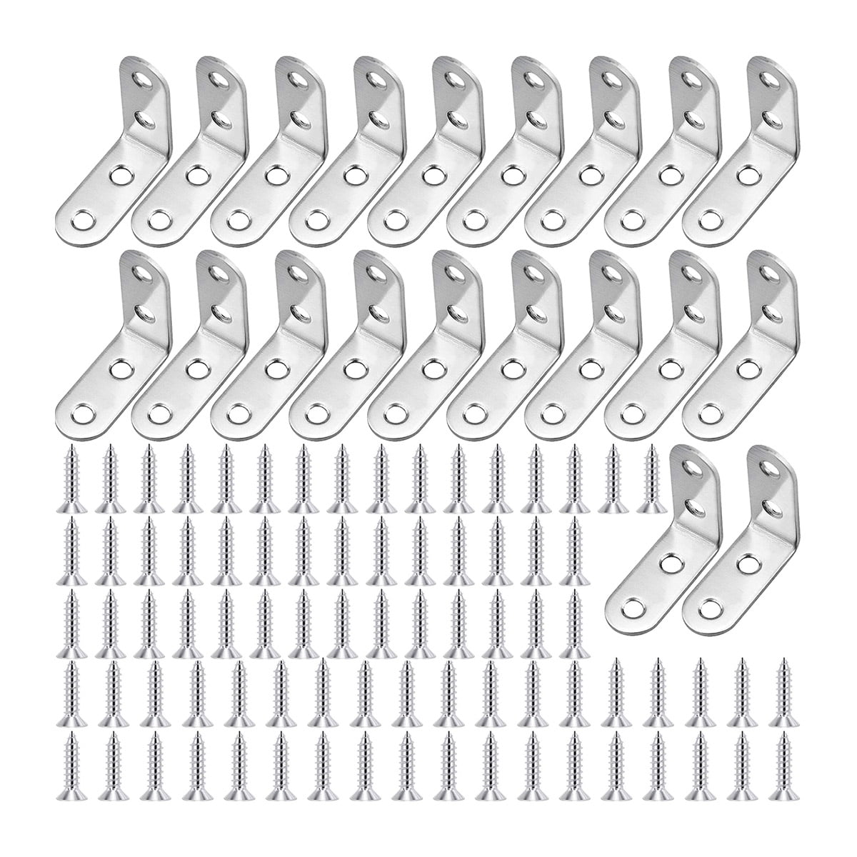 20 Pieces Angle Connector 90 Grade Angle Brackets L Shape Rectangular ...