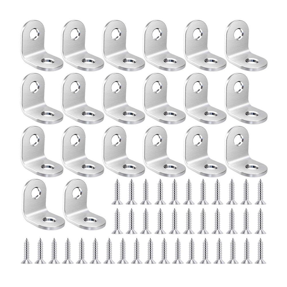 20 Pieces Angle Connector 90 Grade Angle Brackets L Shape Rectangular ...