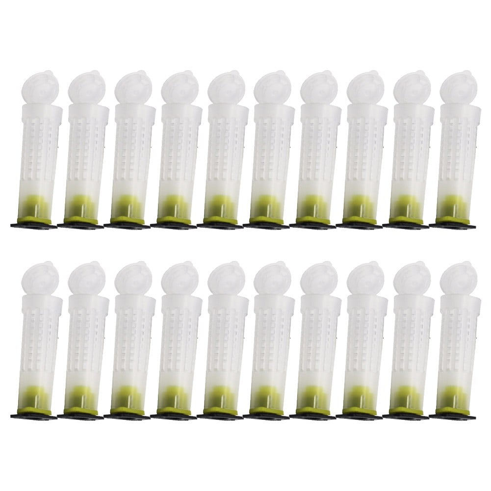 20 Pieces Beekeeping Feeding Cup Kit - Queen Bee Roller Cage Insect ...