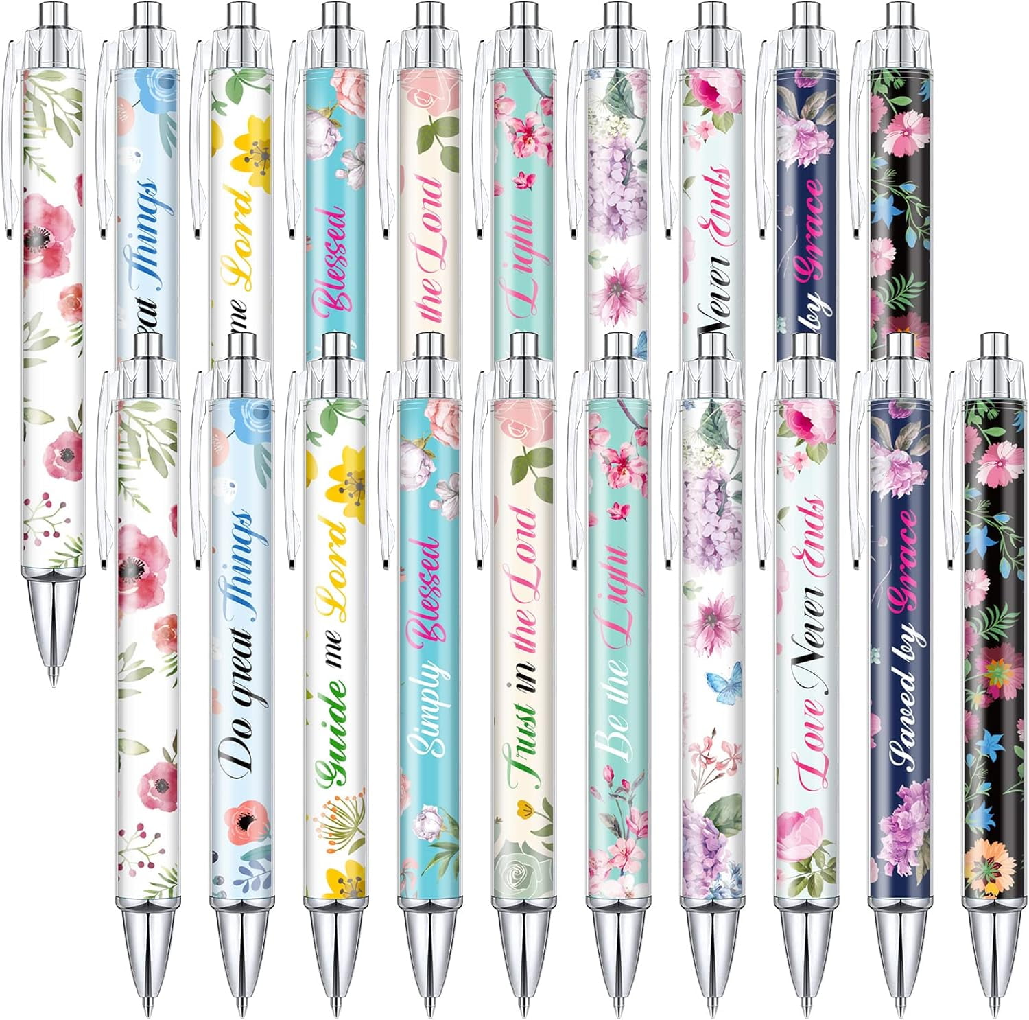 20 Pieces Bible Verse Ballpoint Pens Christian Inspirational Quotes ...