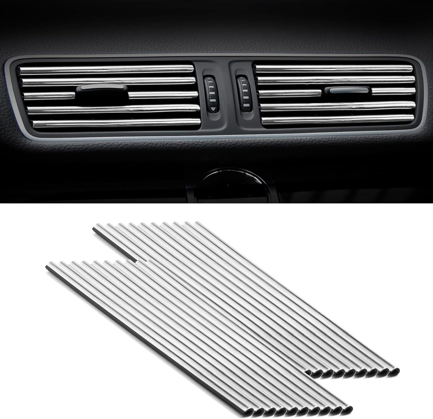 20 Pieces Car Air Conditioner Air Outlet Decorative Strips, Bendable ...