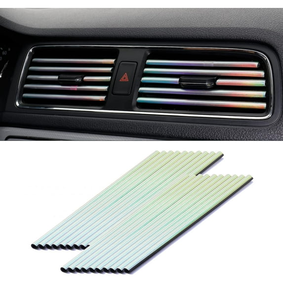 20 Pieces Car Air Conditioner Decoration Strip for Vent Outlet ...