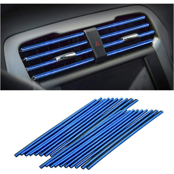 20 Pieces Car Air Conditioner Decoration Strip for Vent Outlet ...