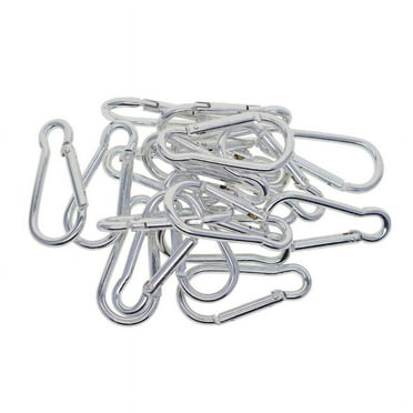 6 PCS/set Aluminum Screw lock Carabiner Clip, D-shape locking Clip ...