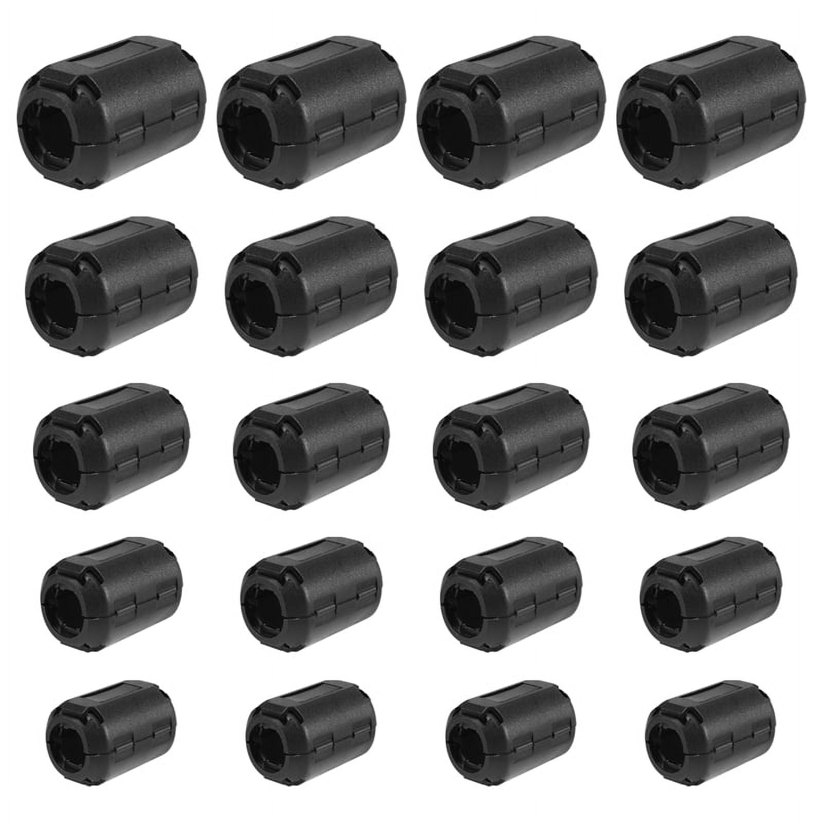 20 Pieces Clip-on Ferrite Ring Core RFI EMI Noise Suppressor Cable Clip ...