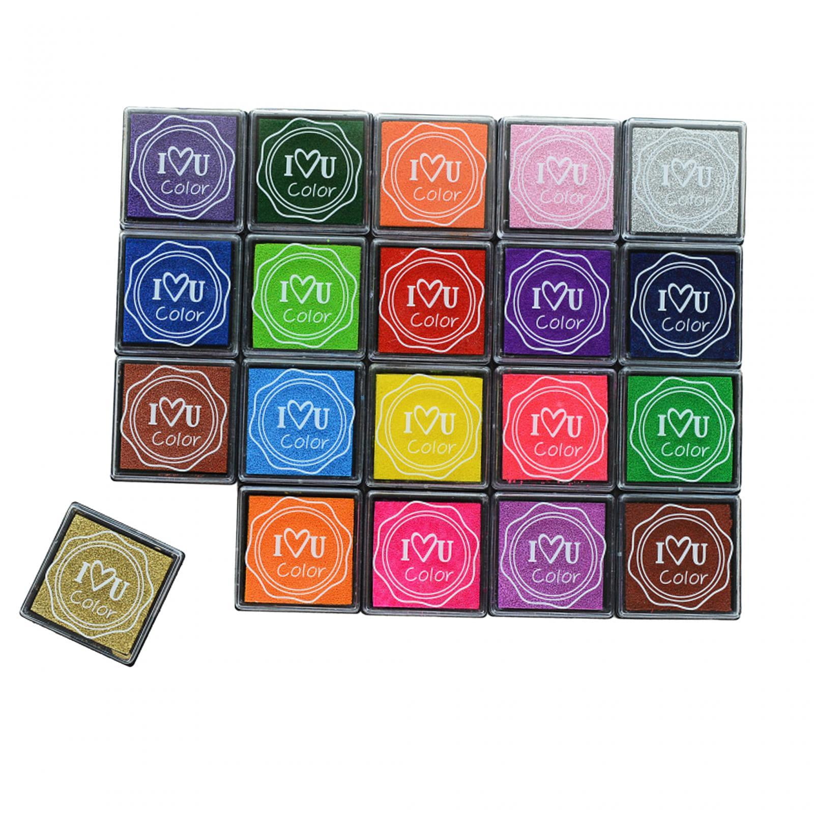 20 Pieces Craft Ink Pads Finger Stamp Paper Birthday Gift Card Making ...