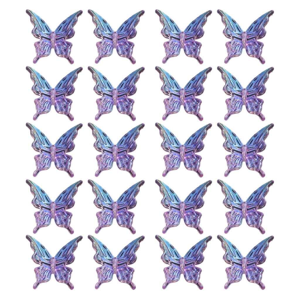 20 Pieces Decorative Butterfly Shape Beads for Handmade Jewelry and Art ...