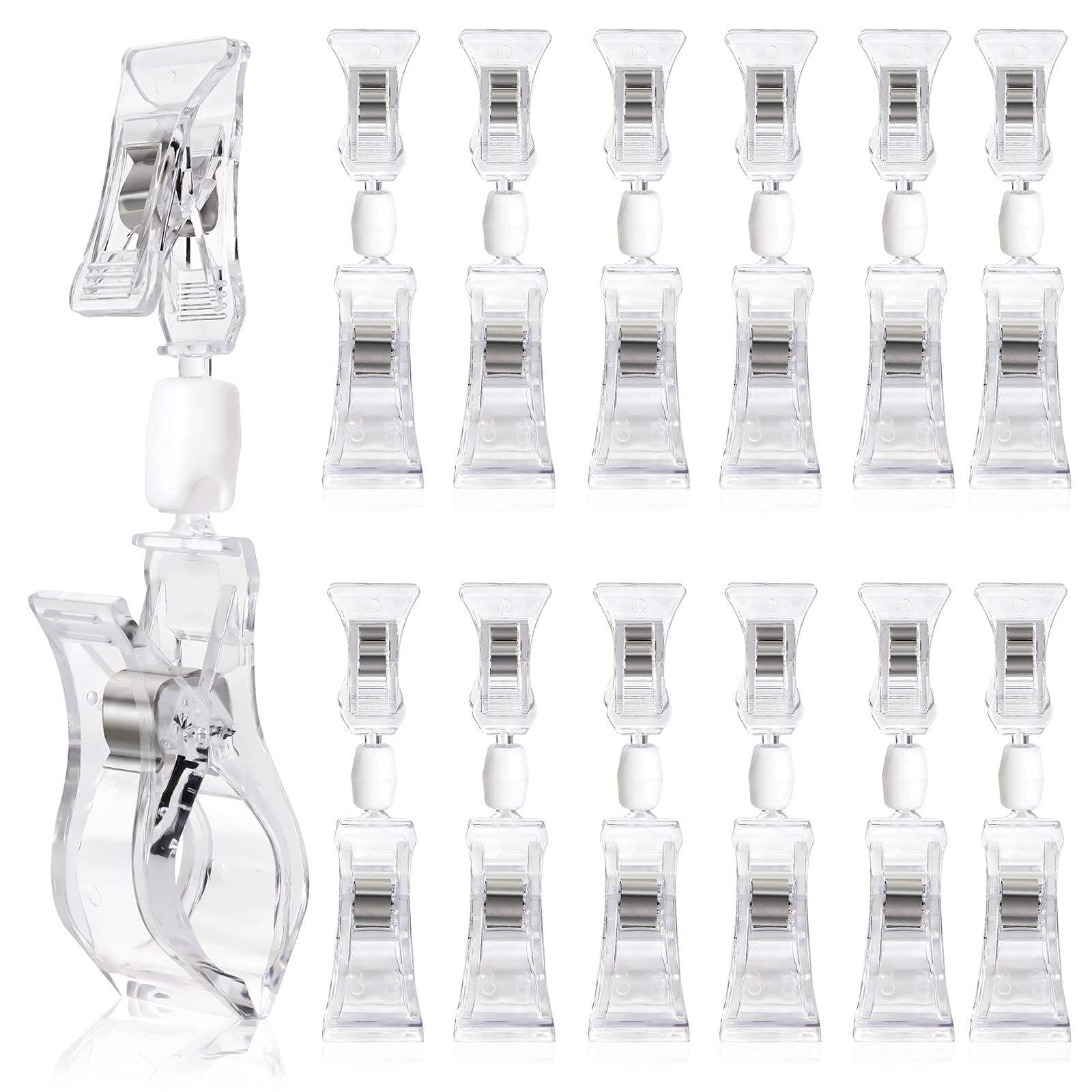 20 Pieces Double Sided Sign Clip, Clear Retail Merchandising Signs ...