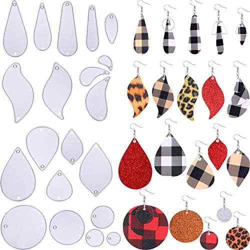 20 Pieces Earring Cutting Dies Teardrop Leaf Shape Die Cuts Metal ...