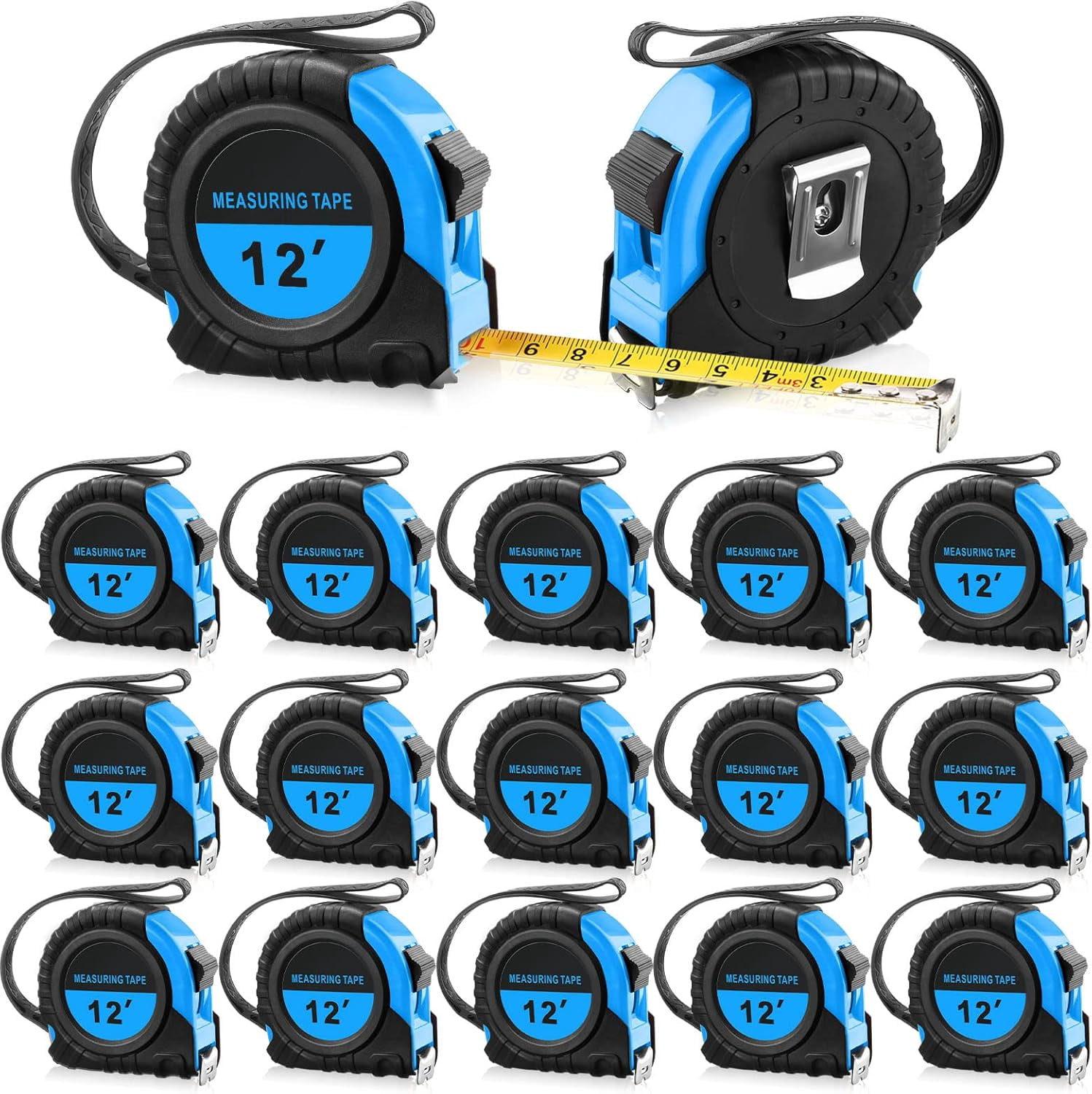 20 Pieces Easy Read Measuring Tape Bulk 12 FT Retractable Measuring ...