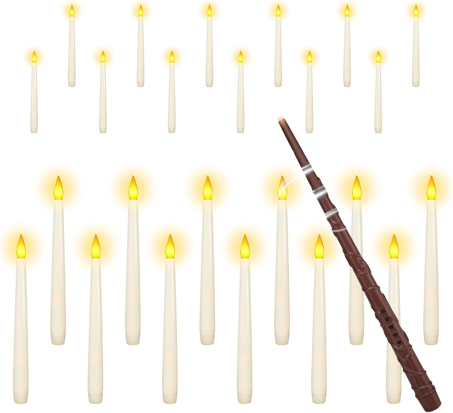 20 Pieces Floating Candles with Remote Control Wands and Auxiliary ...