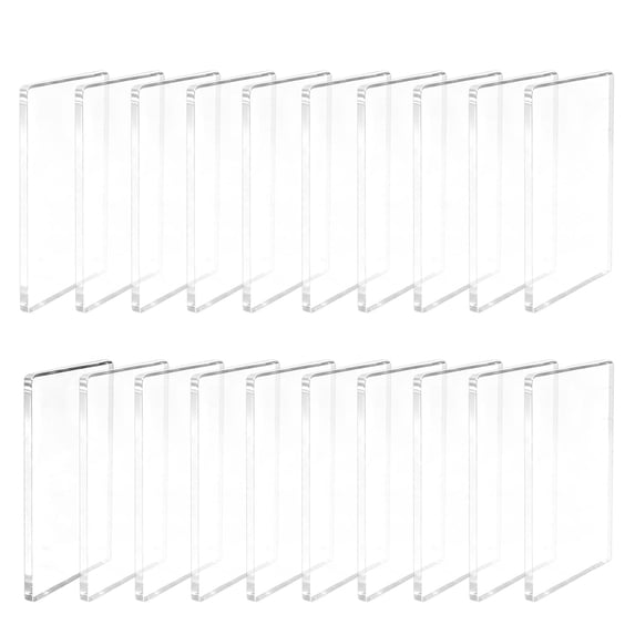 20 Pieces Fridge Magnet Blanks Set, Acrylic Square Refrigerator Magnet ...