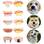 Ikohbadg Funny Fake Teeth for Dogs Realistic Pet Dentures Halloween ...