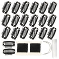 20 Pieces Hair Extension Clips, 9 Teeth Stainless Steel Clips for Wigs ...