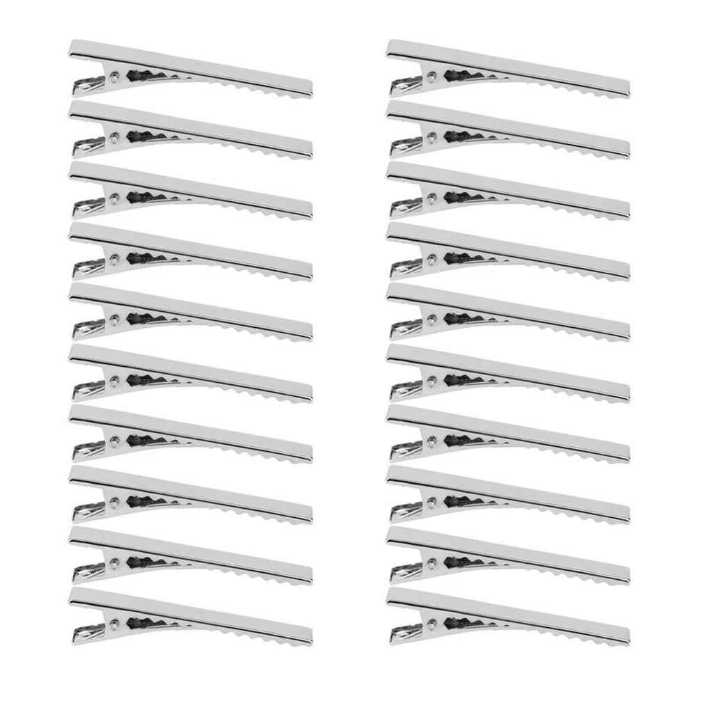 20 Pieces Hair Snap Clips Blank 4 Sizes Art Metal Barrettes Fashion ...